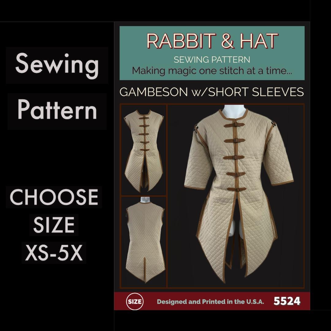 MENS Battle Quilted Gambeson With Short Sleeves Medieval Renaissance ...