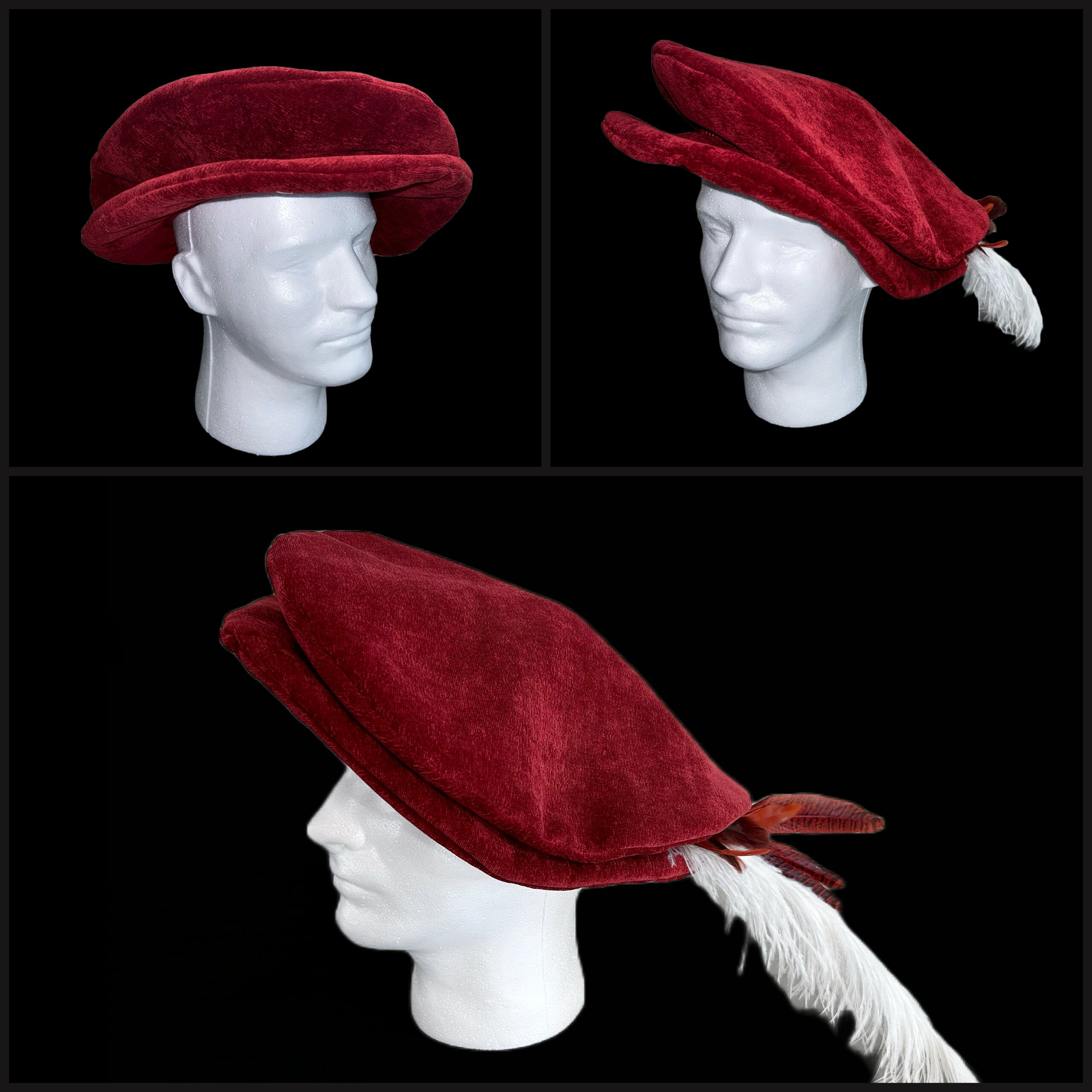 PDF Medieval Tudor Flat Cap Hat 3124 New Rabbit and Hat Sewing Pattern ...