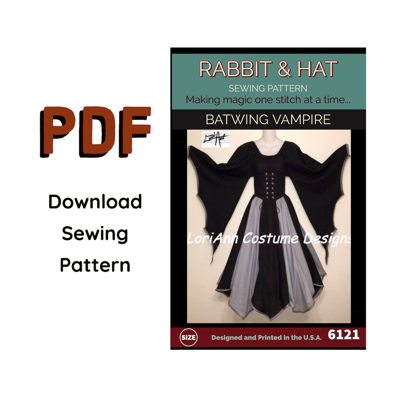 PDF Size XS Batwing Vampire Bat Wing Sleeve Fantasy Chemise - Etsy