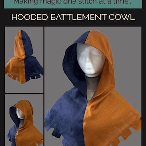 PDF Simple Medieval Hooded Battlement Cowl 4824 New Rabbit and Hat Sewing Pattern Renaissance ...