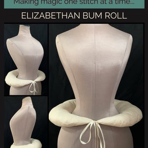 PDF Size XL Garb ELIZABETHAN Bum Roll Undergarment Underpinning 523 ...