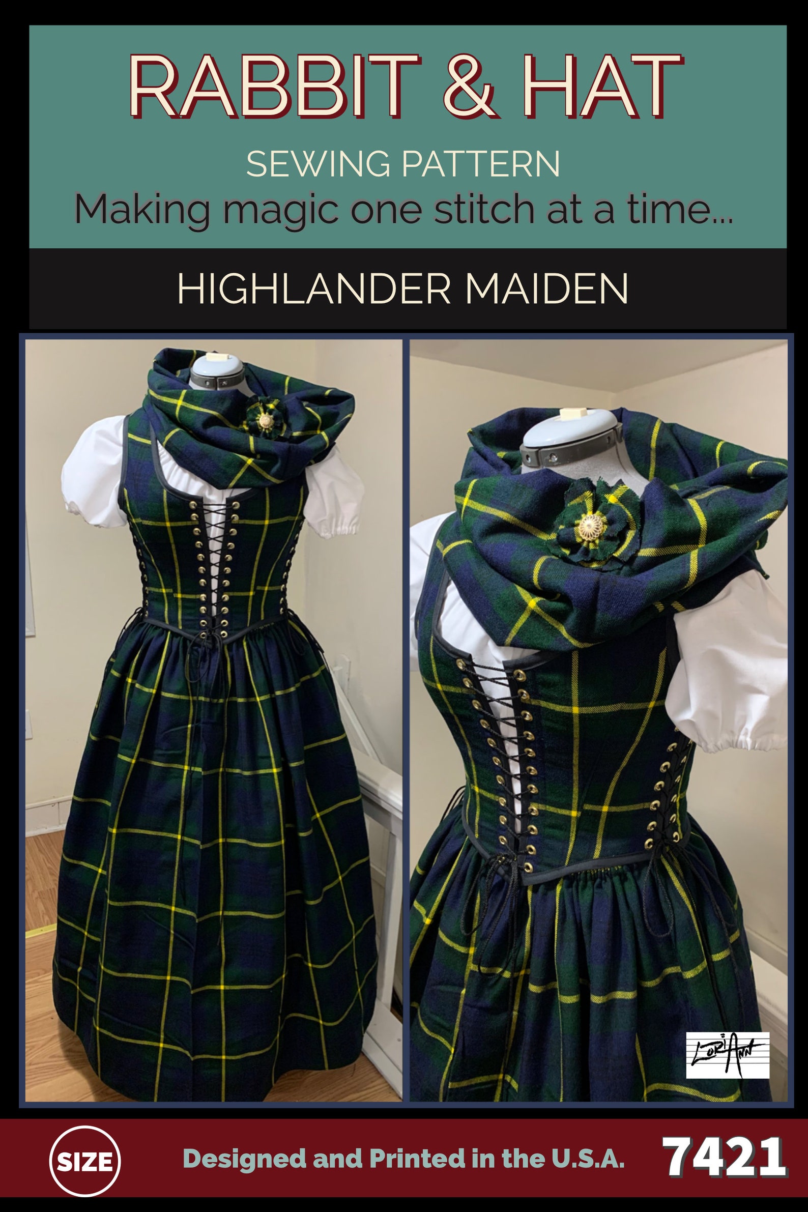 Highlander Maiden Bodice Chemise Skirt Scarf and Brooch - Etsy