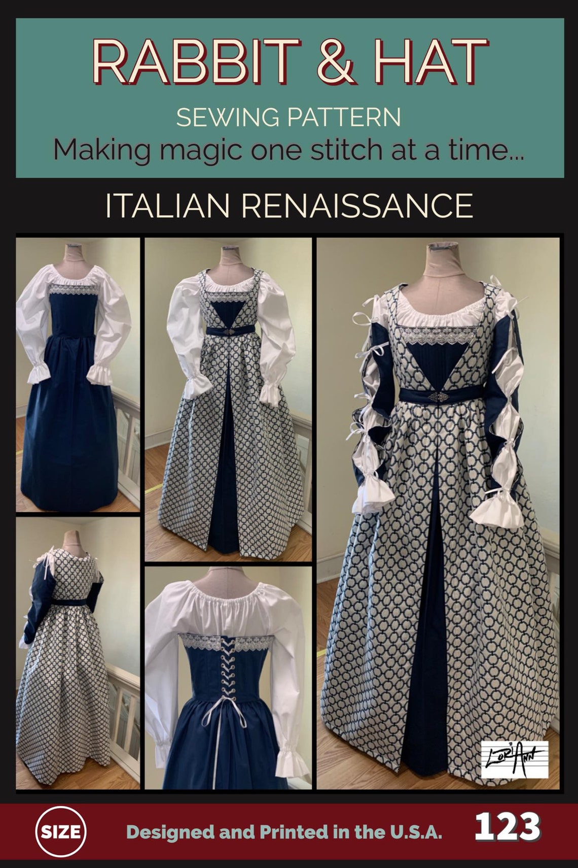 PDF 3X Italian Renaissance 123 Rabbit and Hat Patterns Chemise Top ...