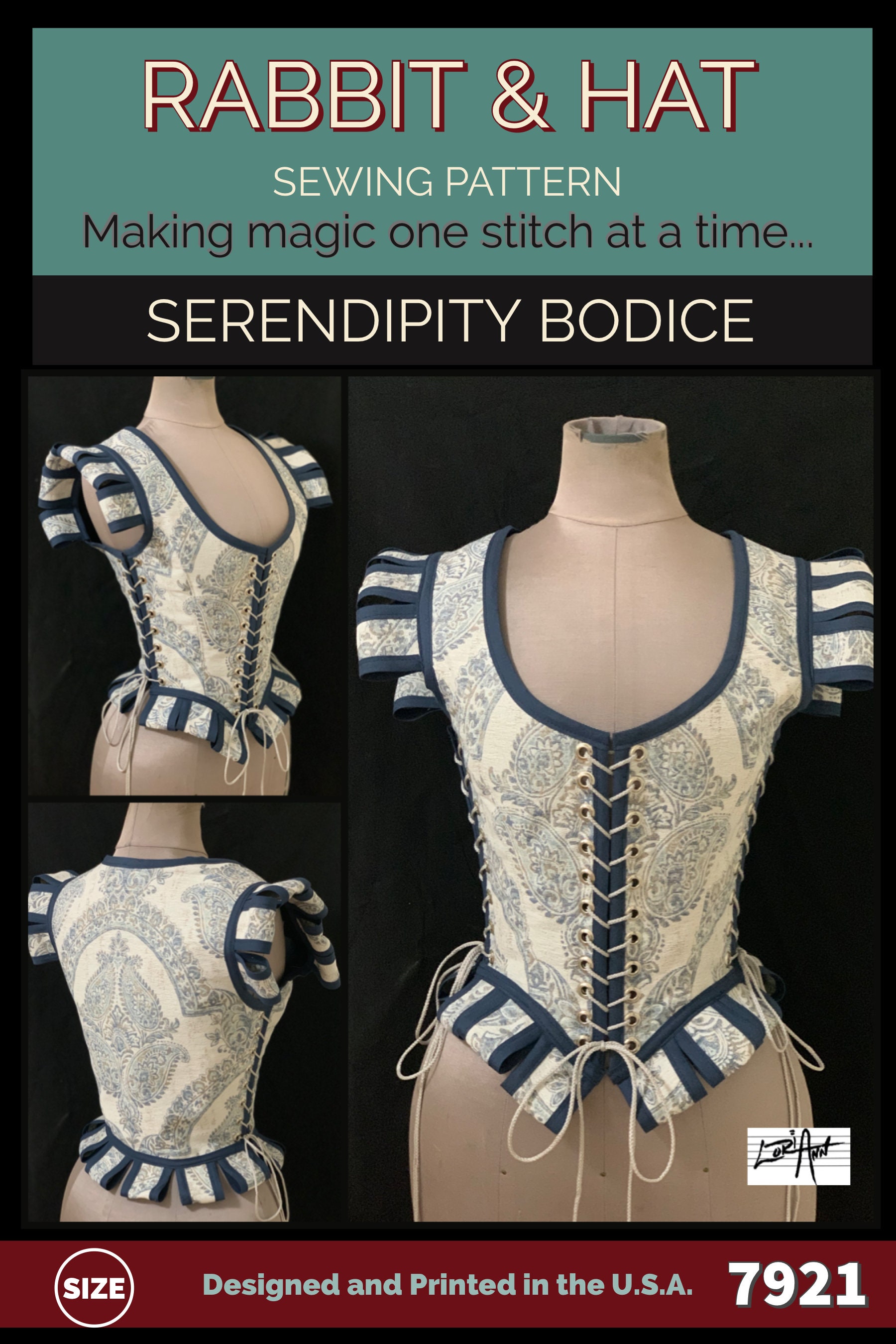 PDF Size 3X Serendipity Adjustable Medieval Bodice With Tabs Accent ...