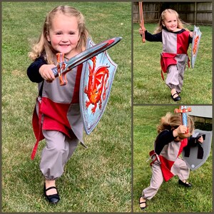 KIDS 3623 the Knight's Squire Medieval Tabard and Gathered Cuff Pants ...