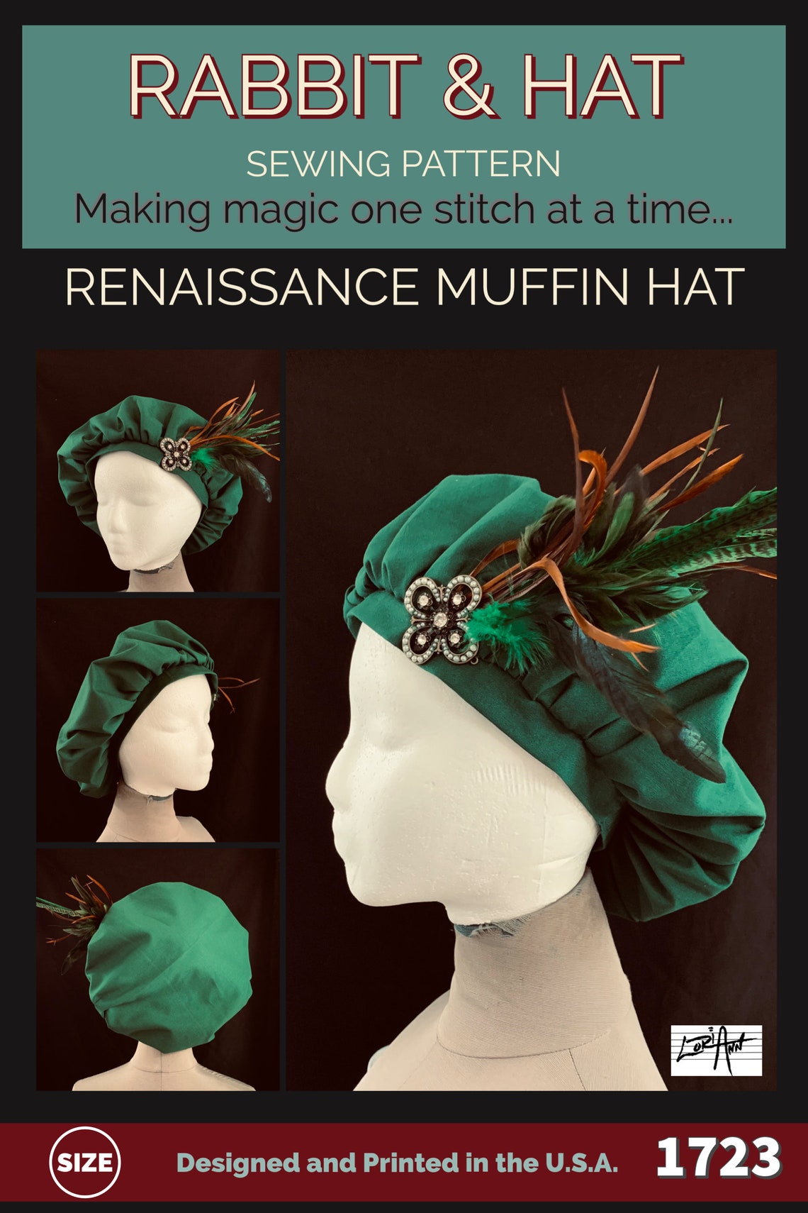 PDF Renaissance MUFFIN Hat 1723 New Rabbit and Hat Sewing Pattern ...