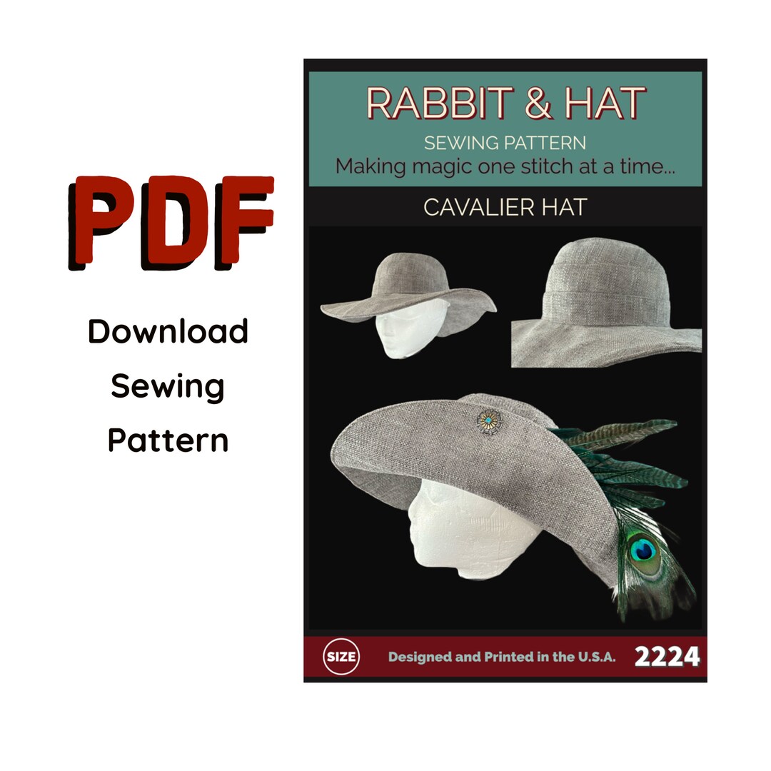 PDF Renaissance Medieval Musketeer Cavalier Hat 2224 New Rabbit and Hat ...
