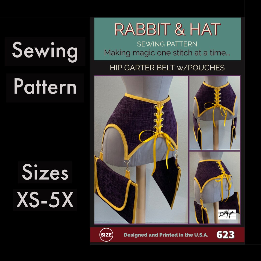 Hip Garter Belt With Pouches 623 New Rabbit and Hat Sewing Pattern W ...