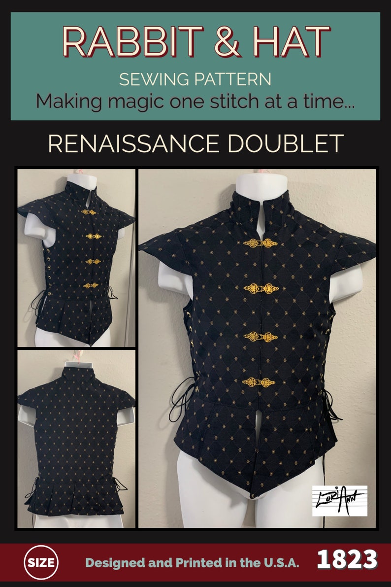PDF MEDIUM Mens Renaissance Side Tie Doublet Vest With Tabs Collar ...