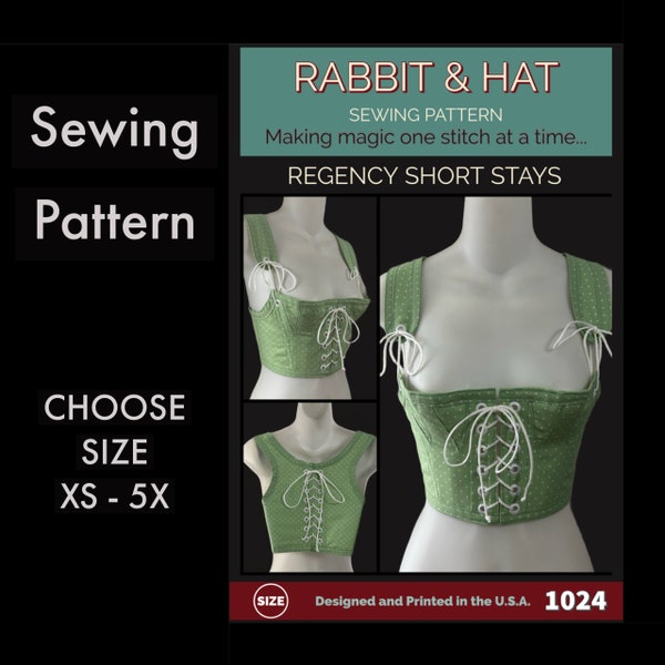 Plus Size Regency Short Stays Pattern - Etsy