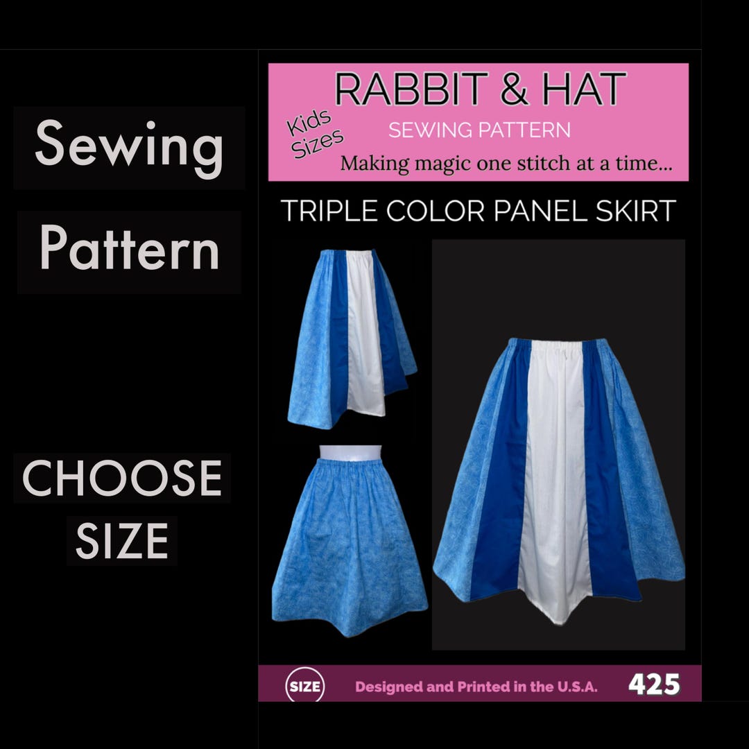 Girls Renaissance Medieval Triple Color Panel Skirt 425 New Rabbit and ...