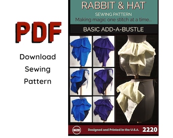 PDF Gathered Waist Tie on Over Skirt 822 Rabbit and Hat Sewing Pattern One Size Great for ...