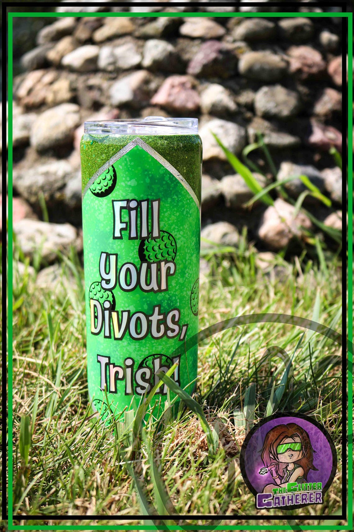 Fill Your Divots, Trish! Glitter Tumbler - Etsy