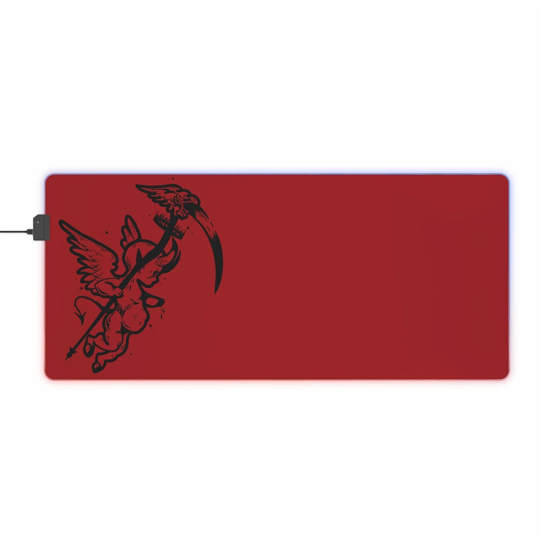 RGB Gaming Mouse Pad With Angelic Grim Reaper Design Perfect Gift for ...