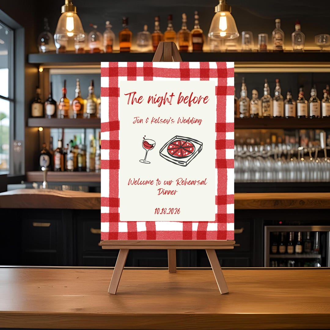Italian Pizza Party Welcome Sign for Rehearsal Dinner - Instant ...