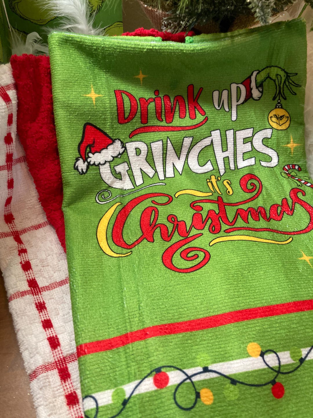 Grinch, Grinchmas, Whoville, Cup Towels, Drying Towel, Hand Towel ...