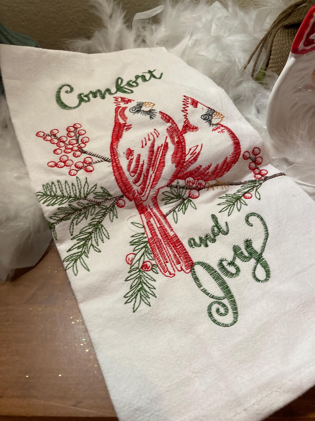 Cardinal, Comfort and Joy, Christmas, Kitchen, Mom, Dad, Sister ...