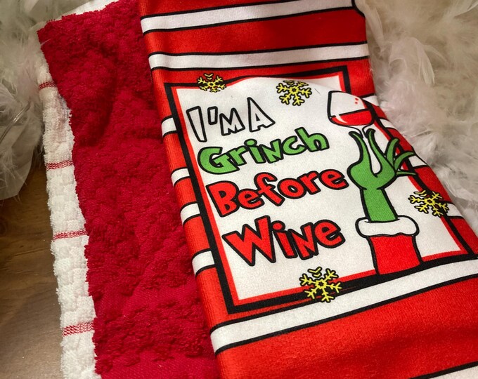 Grinch, Grinchmas, Whoville, Cup Towels, Drying Towel, Hand Towel ...