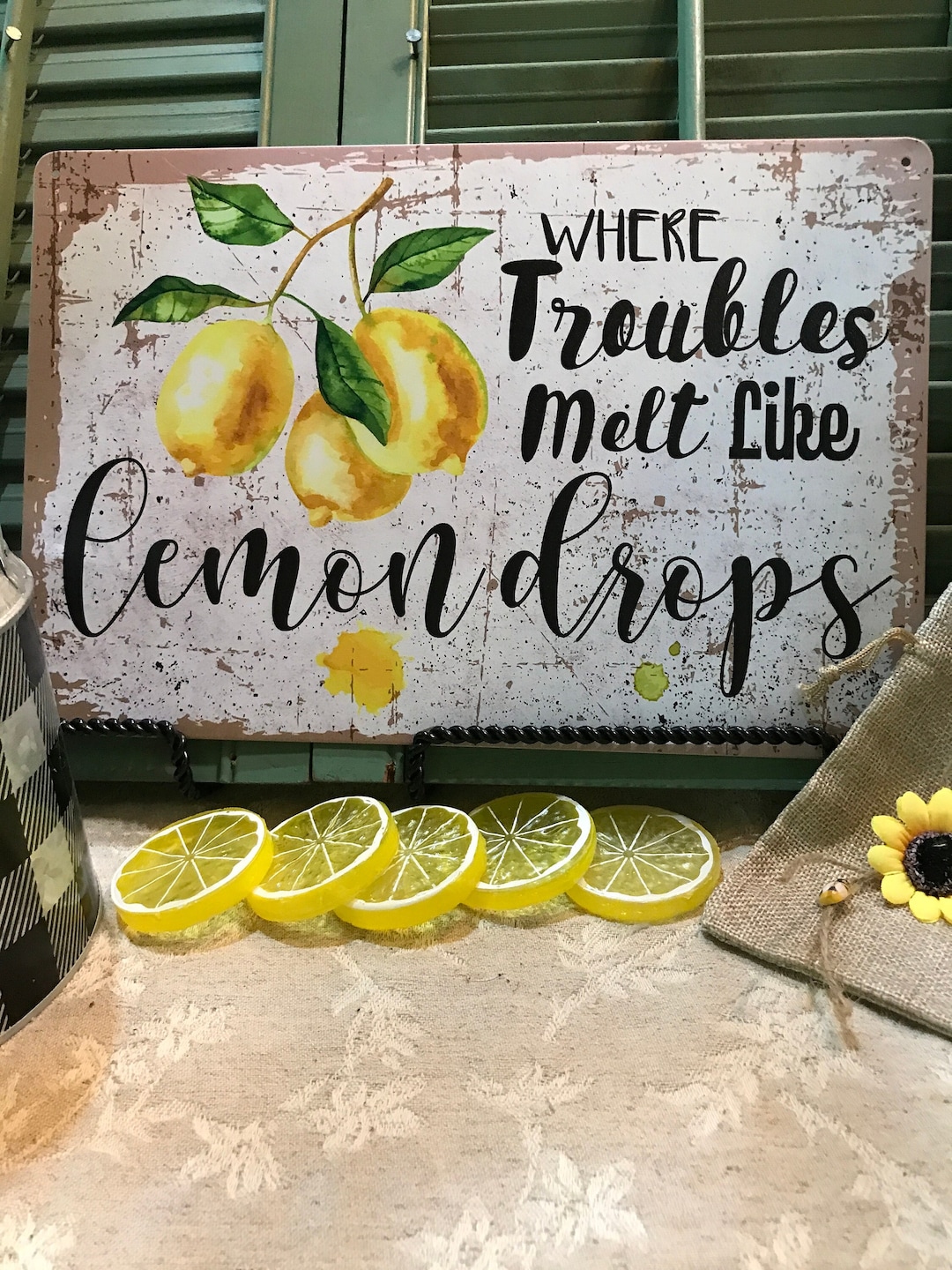 When, Trouble, Melt,lemon,drops,sign, 5427 - Etsy