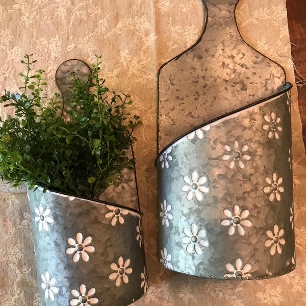 Galvanized Wall Pocket - Etsy