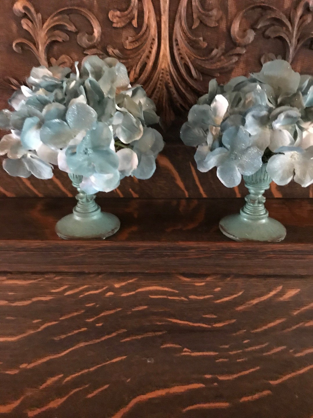 Floral, Hydrangeas, Set 2, Antique Teal, SALE. 8943 - Etsy