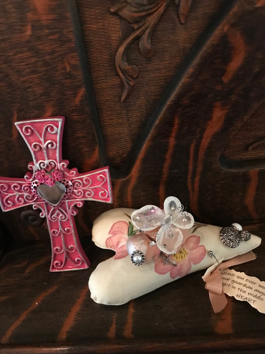 Cross, Ceramic, Pink, Mirror,wall Hanger, OOAK, 4355 - Etsy