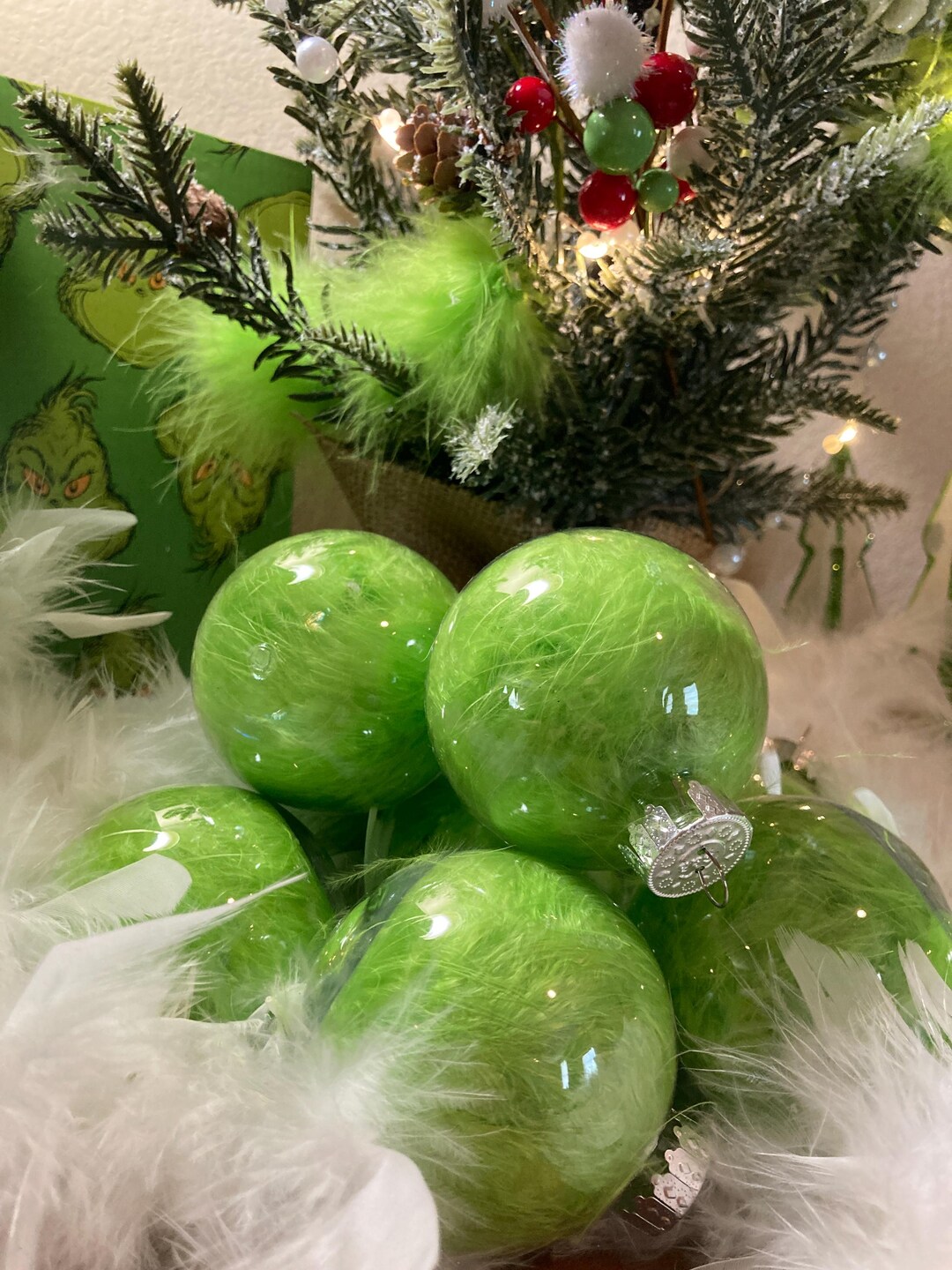 12 Grinch Fur Balls, Grinch, Grinchmas, Who-ville, Christmas, Great ...