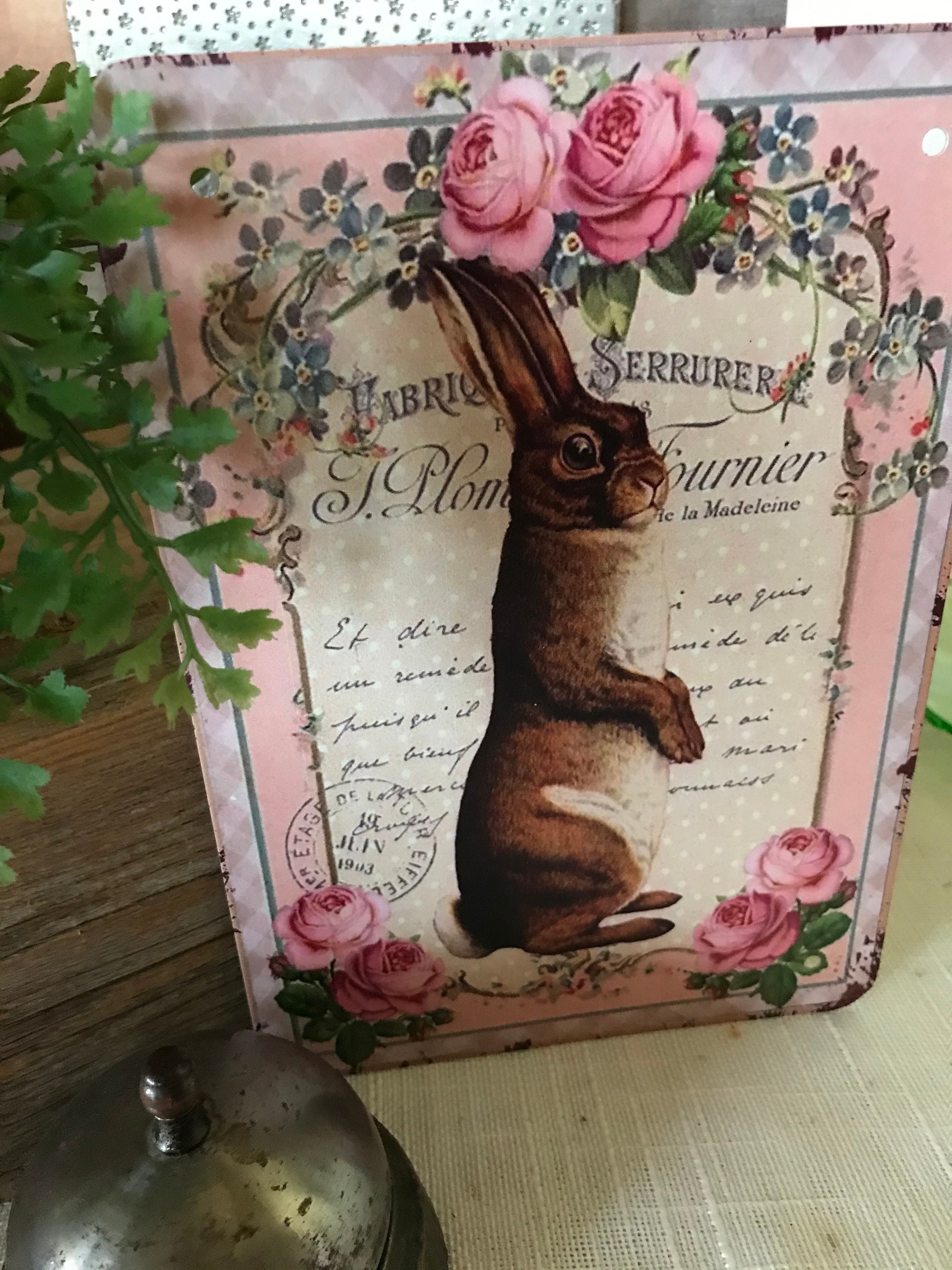 Bunny Rabbit Tin Beautiful Colorseasterspringtime Anytime - Etsy