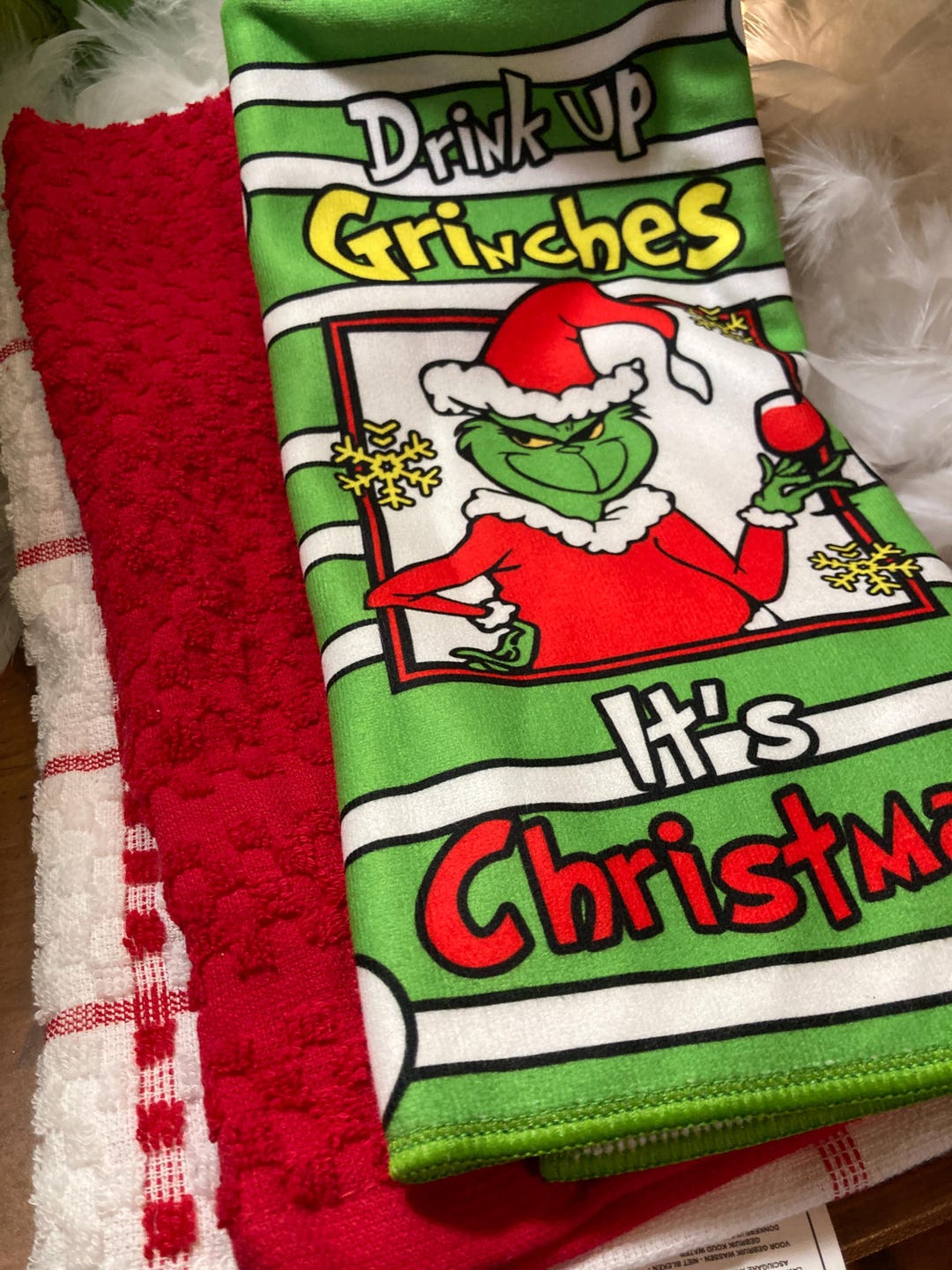 Grinch, Grinchmas, Whoville, Cup Towels, Drying Towel, Hand Towel ...