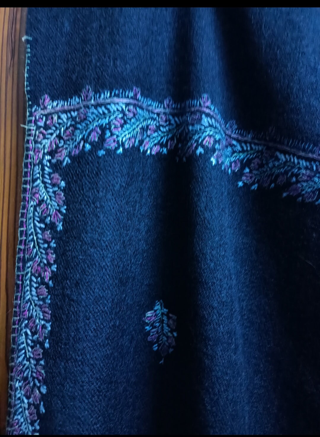 An Old Shawl Made of Broadcloth Hand-embroidered and Handmade - Etsy