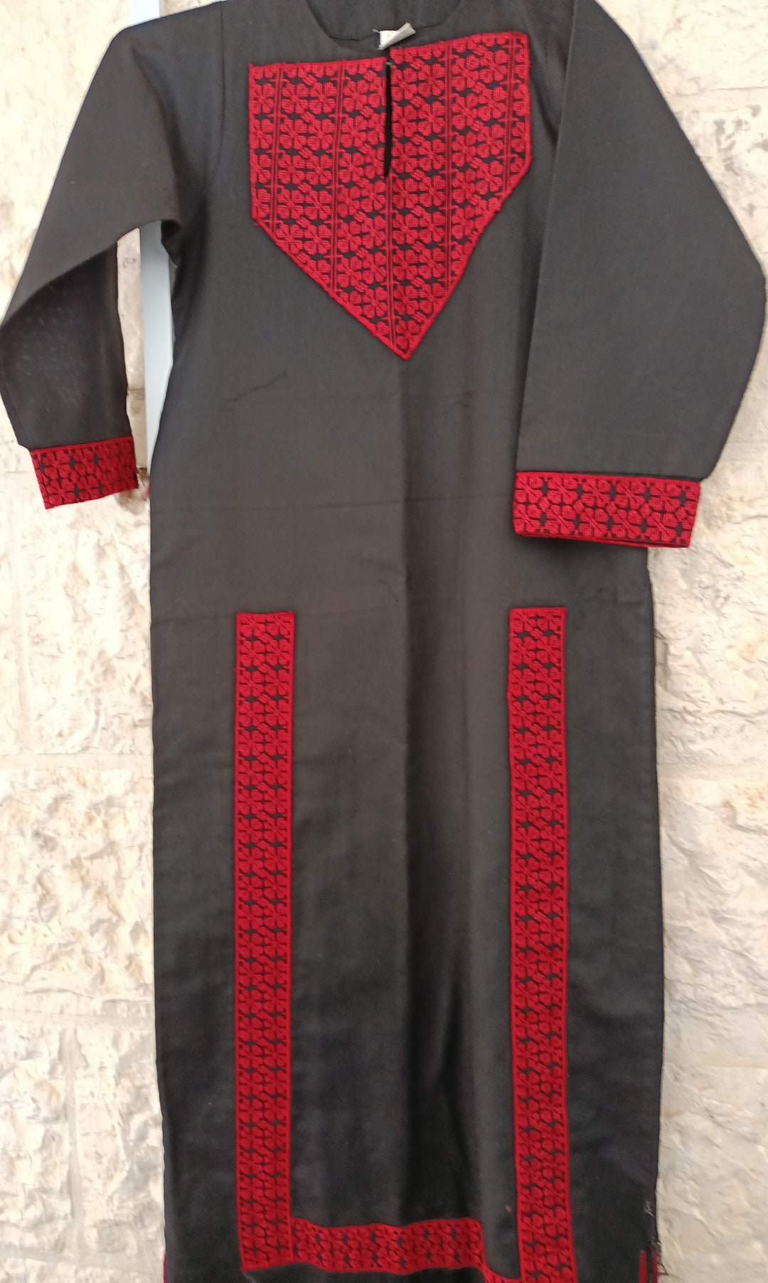Palestinian Thobe for a Girl, Machine Embroidered, Slightly Used - Etsy