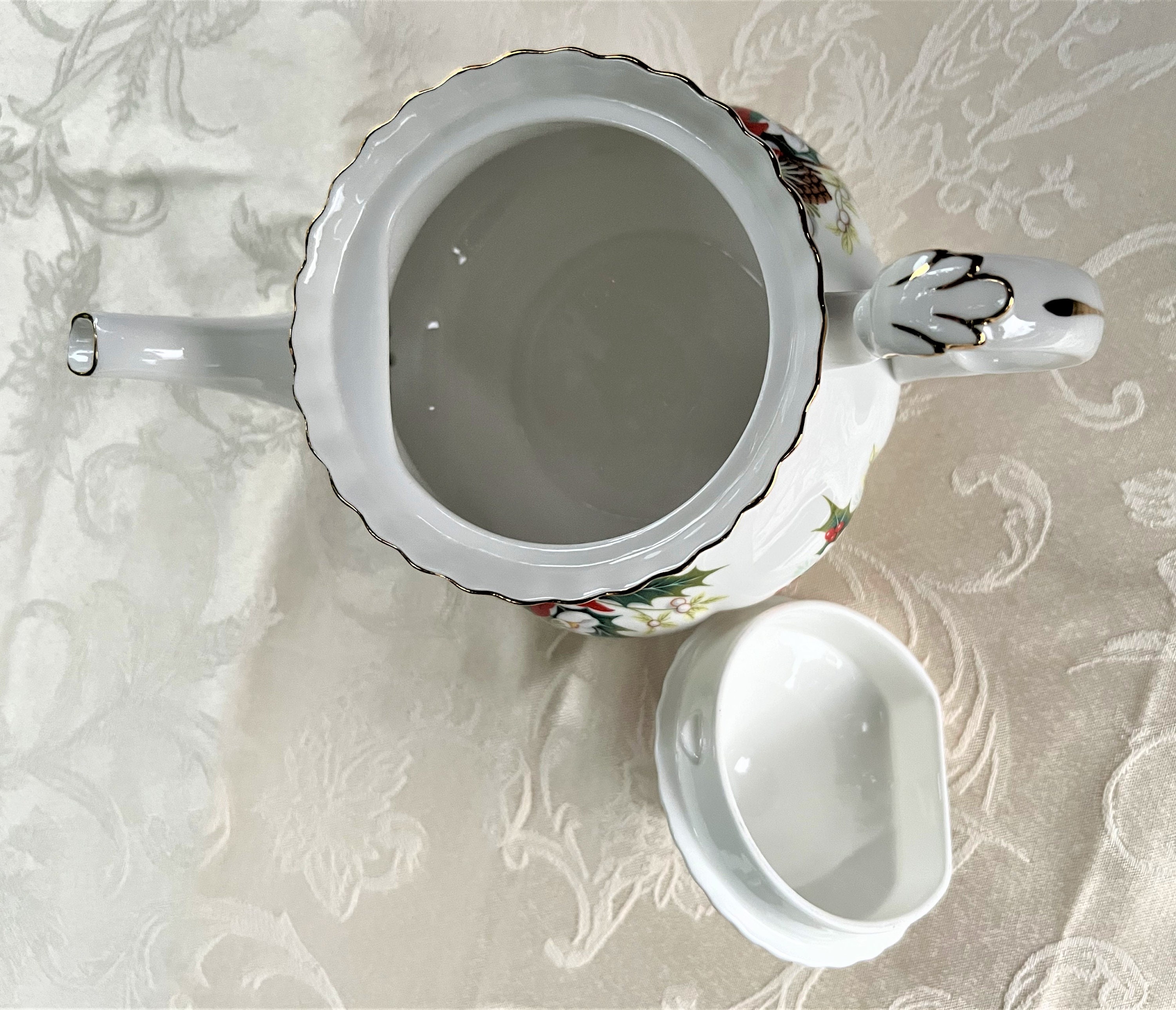 Royal Albert Poinsettia Tea Pot Made in England. - Etsy