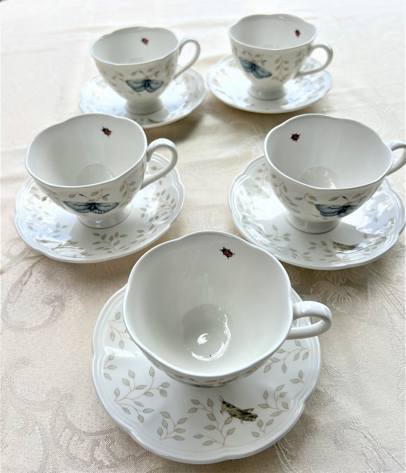 Lenox Butterfly Meadow Tea Cup and Saucer Set. Sold - Etsy