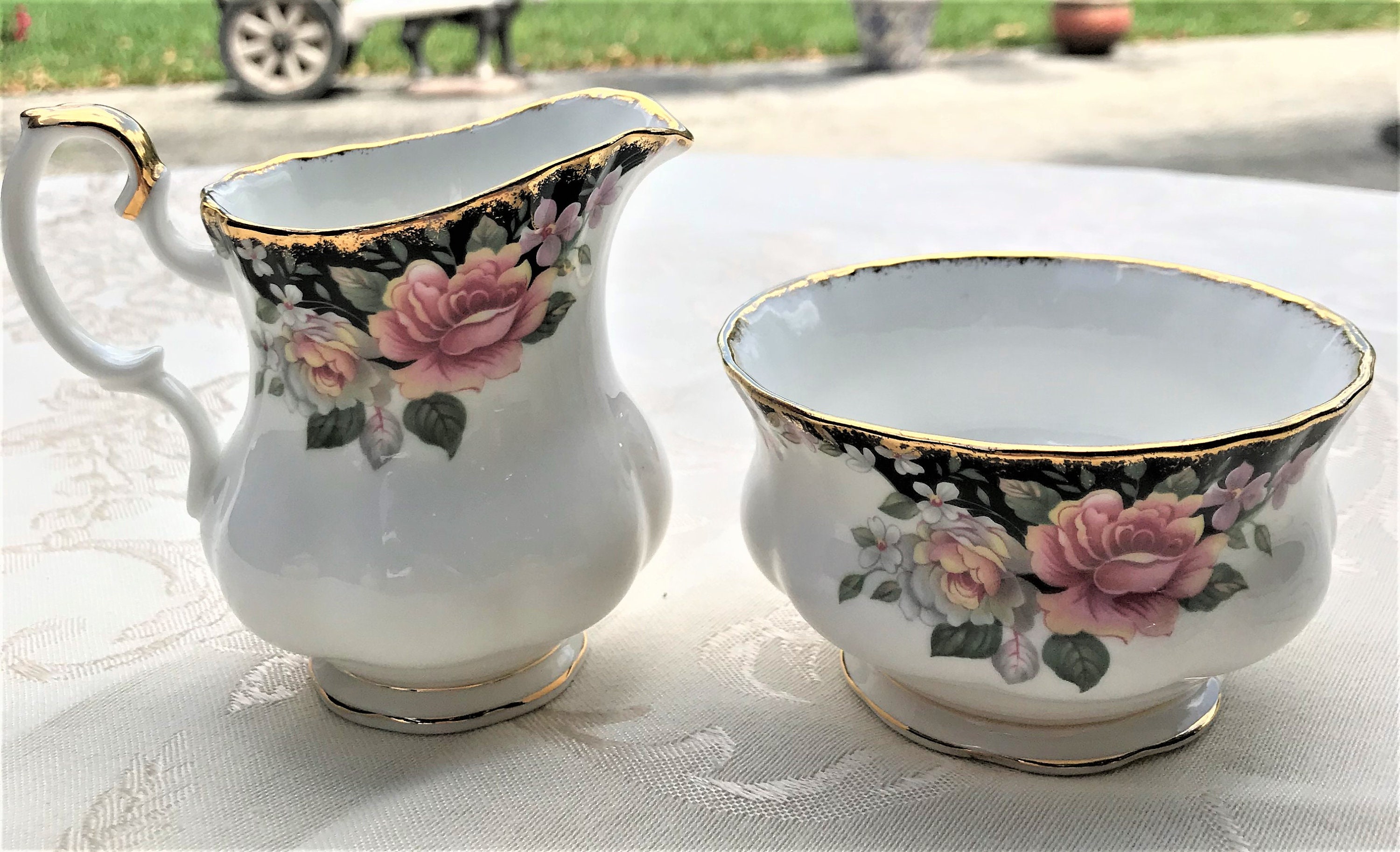Royal Albert Concerto Open Sugar Bowl and Creamer. Made in - Etsy