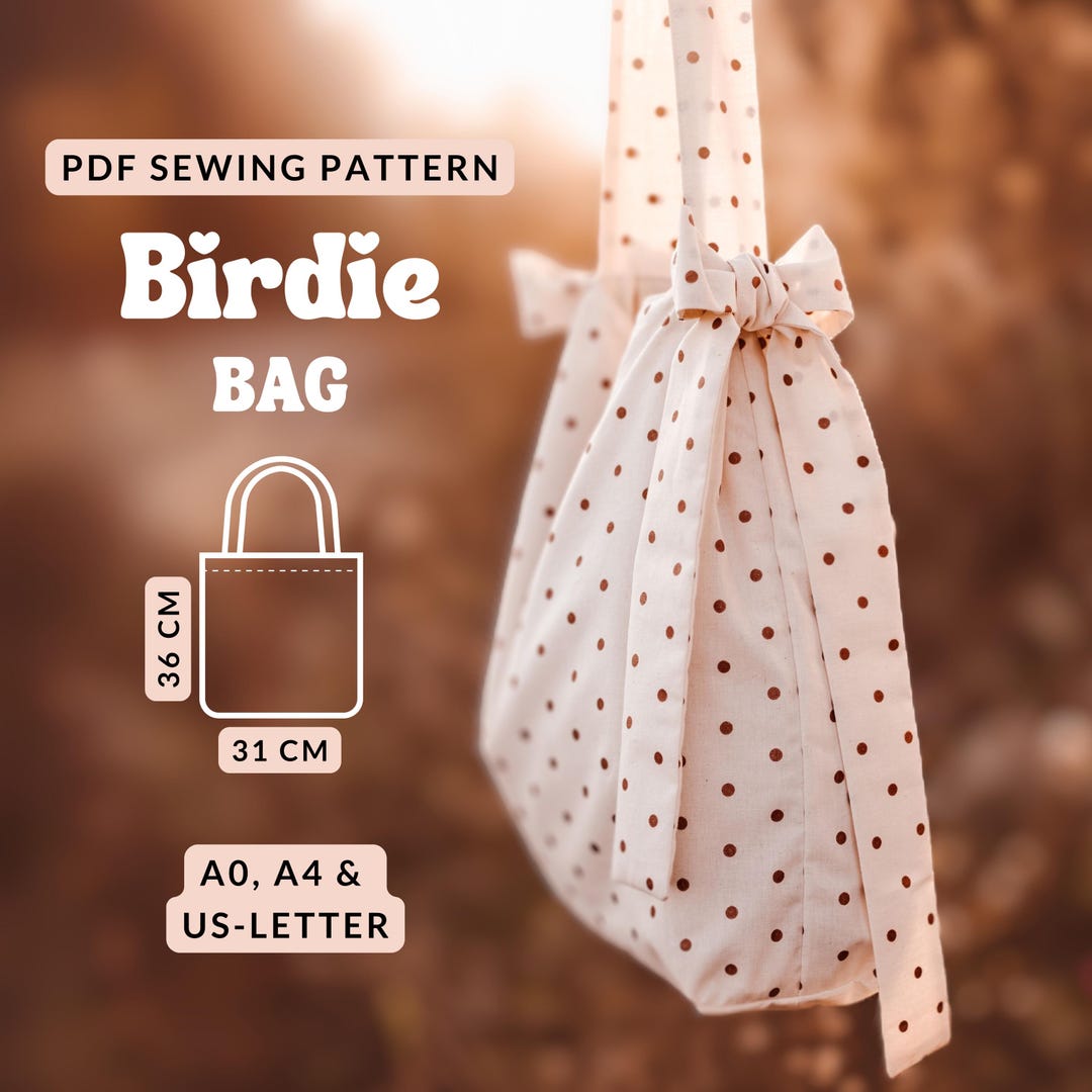 Bow Bag Sewing Pattern for Cute Hobo Bag With Bows Pattern for Beginner ...