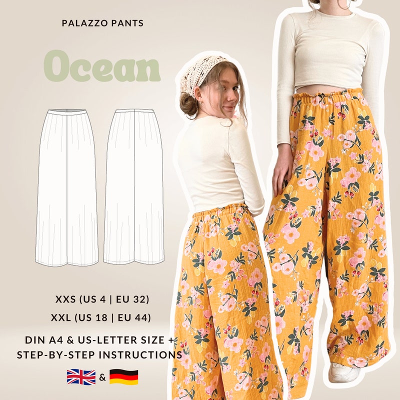 Boho Pants Sewing Pattern - Etsy
