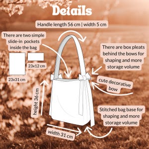 Bow Bag Sewing Pattern for Cute Hobo Bag With Bows Pattern for Beginner ...