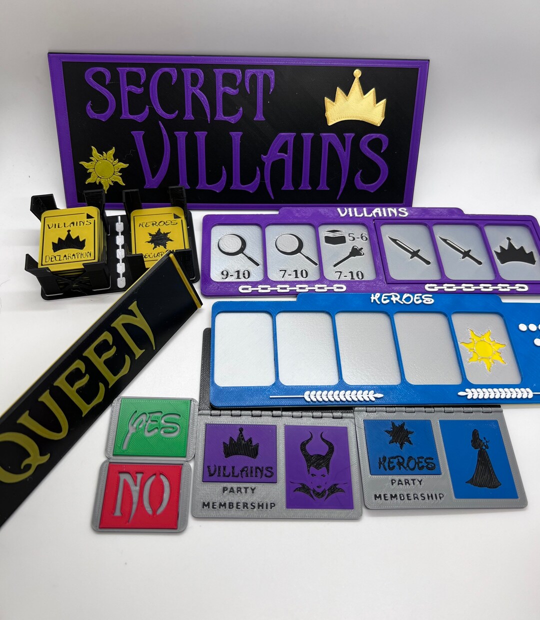 Secret Villains | Secret Hitler | 3D Printed | In-color | Mystery Games ...