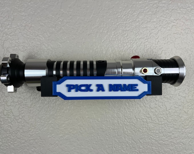 Horizontal Lightsaber Wall Mount Holder Display | 3D Printed | Galaxy's ...