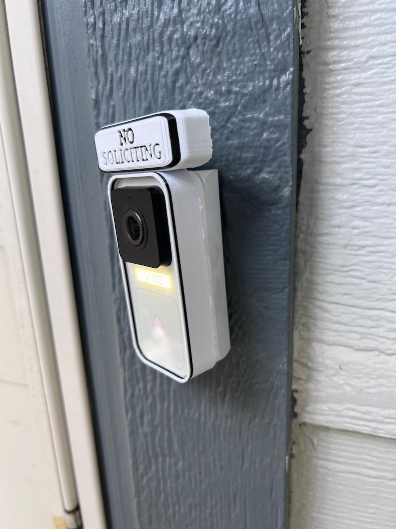 No Soliciting Sign Wyze Doorbell Frame Wired - Etsy