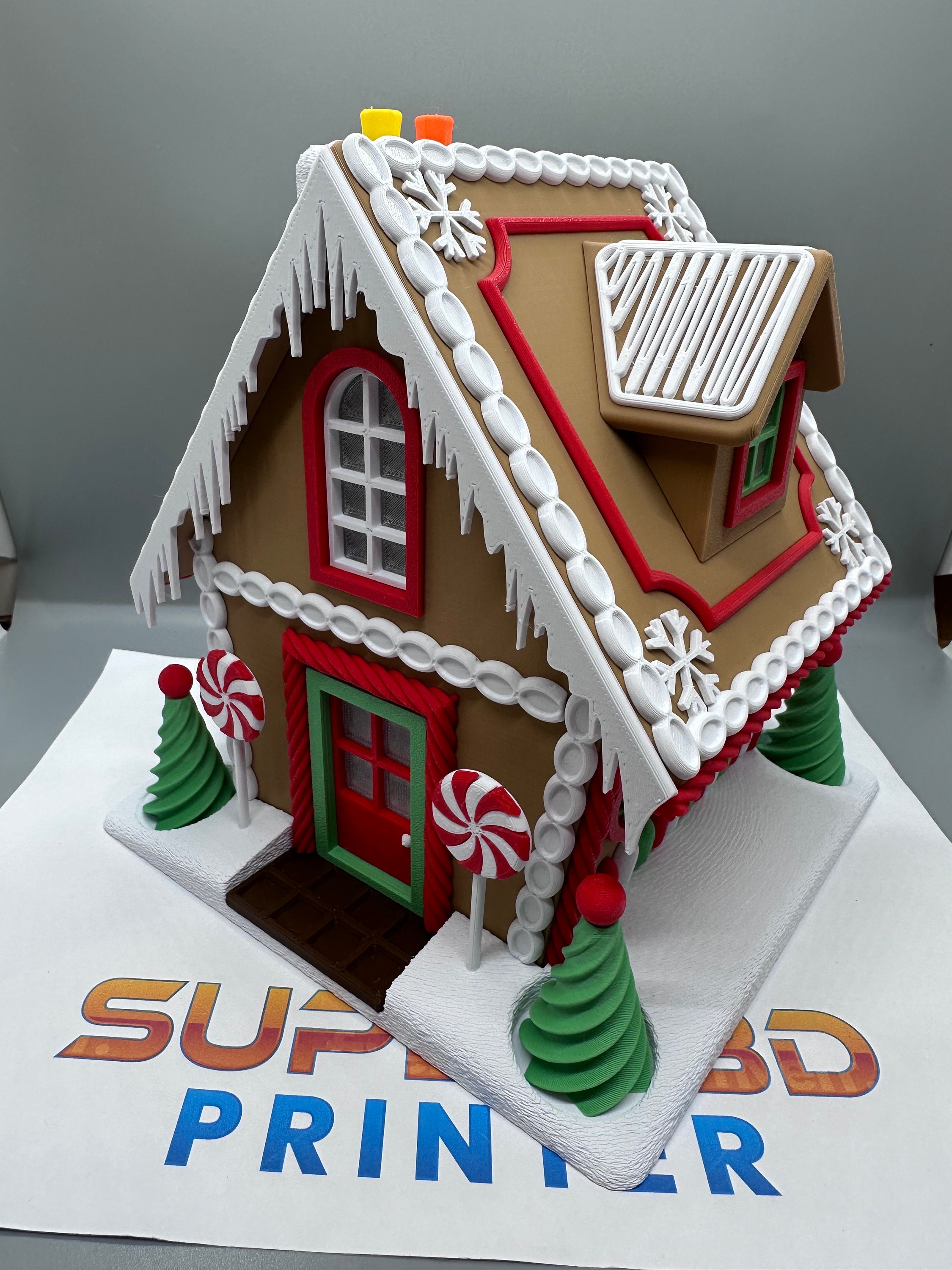 3D Printed Gingerbread House Kit or Completed | No Paint Required ...