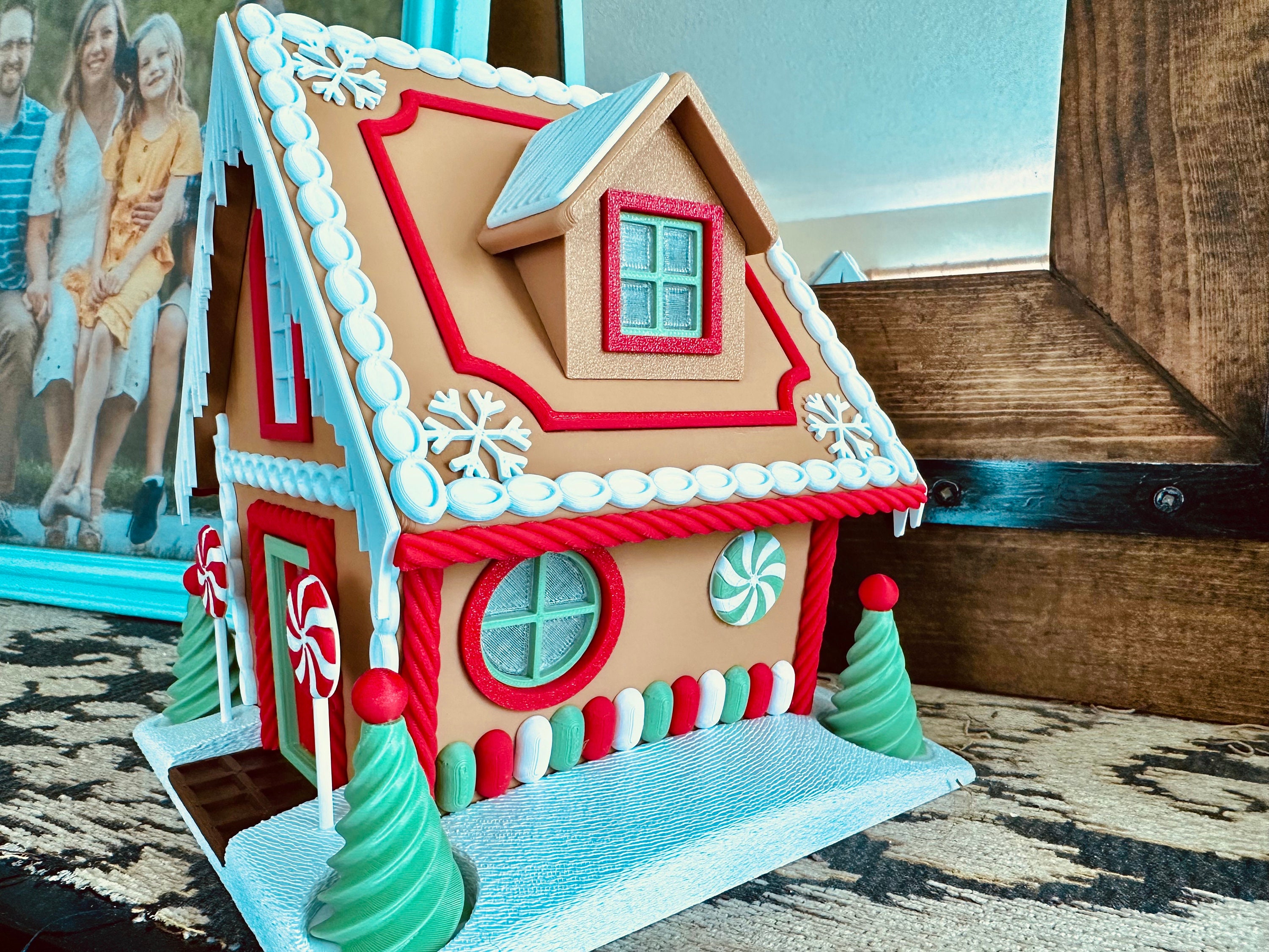 3D Printed Gingerbread House Kit or Completed | No Paint Required ...