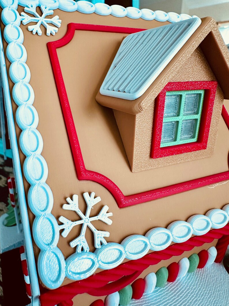 3D Printed Gingerbread House Kit or Completed | No Paint Required ...