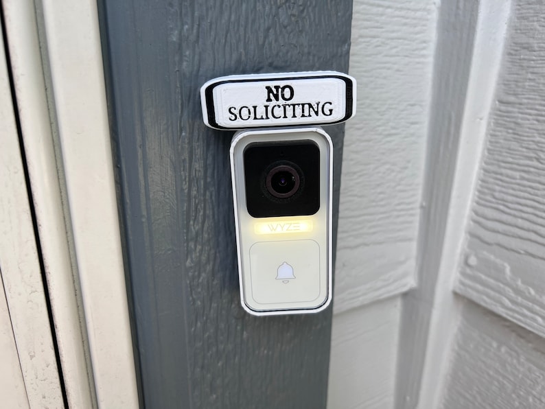 No Soliciting Sign Wyze Doorbell Frame Wired - Etsy