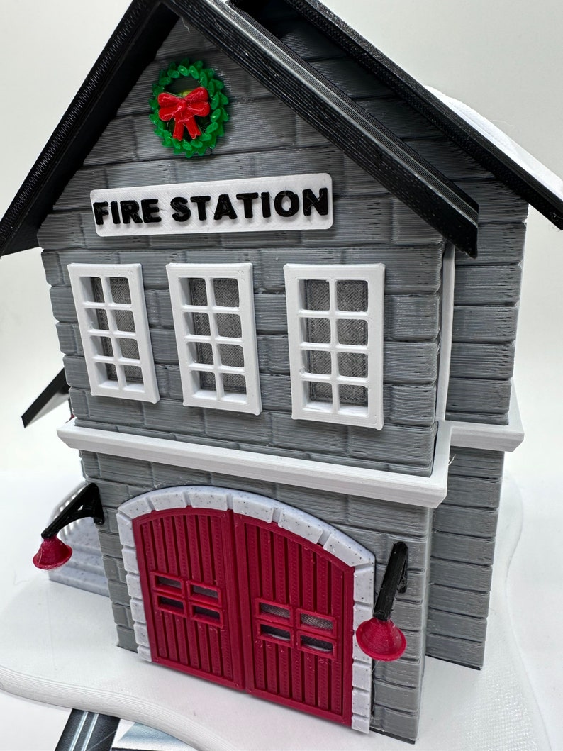 Firehouse | Christmas Village | 3D Printed - Etsy