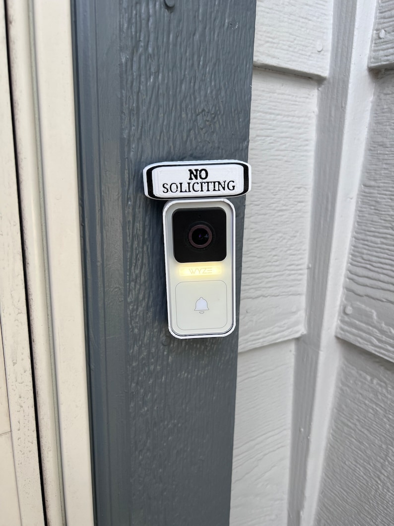 No Soliciting Sign Wyze Doorbell Frame Wired - Etsy