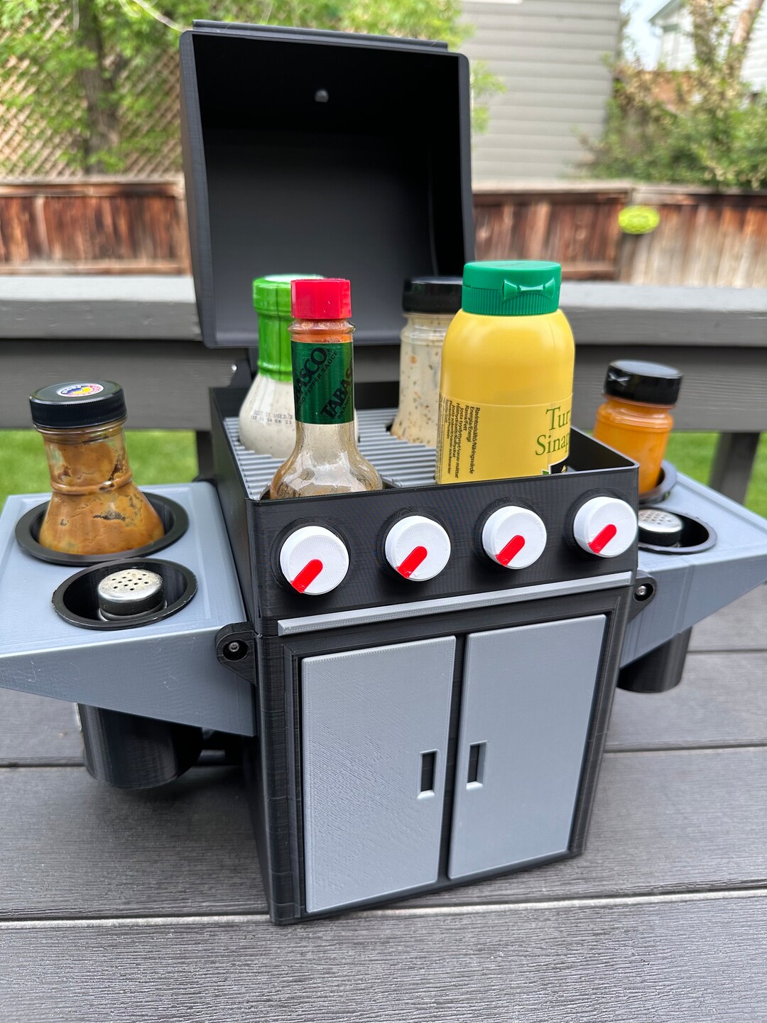 Grill-inspired BBQ Condiment Holder | Stylish and Functional Accessory ...