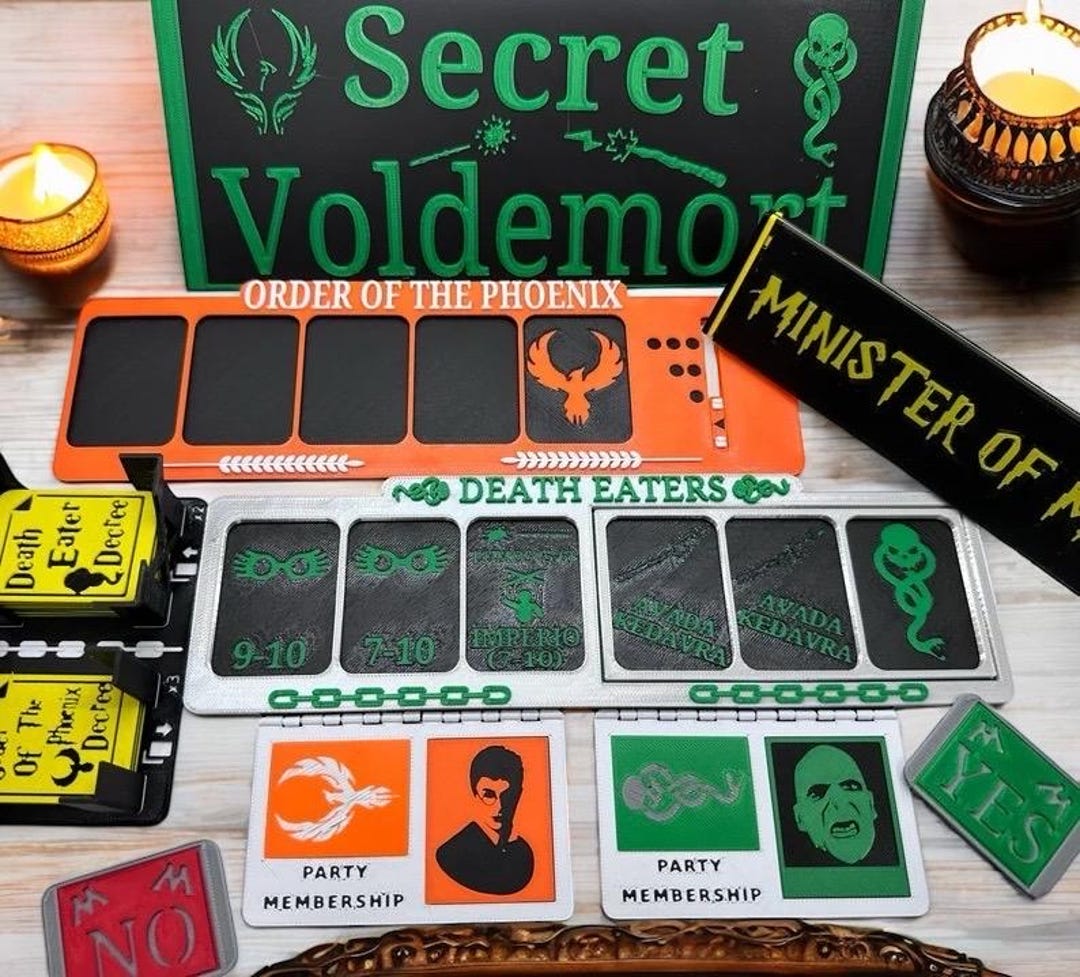Secret Voldemort | Secret Hitler | 3D Printed | In-color | Mystery Games | Murder Mystery ...