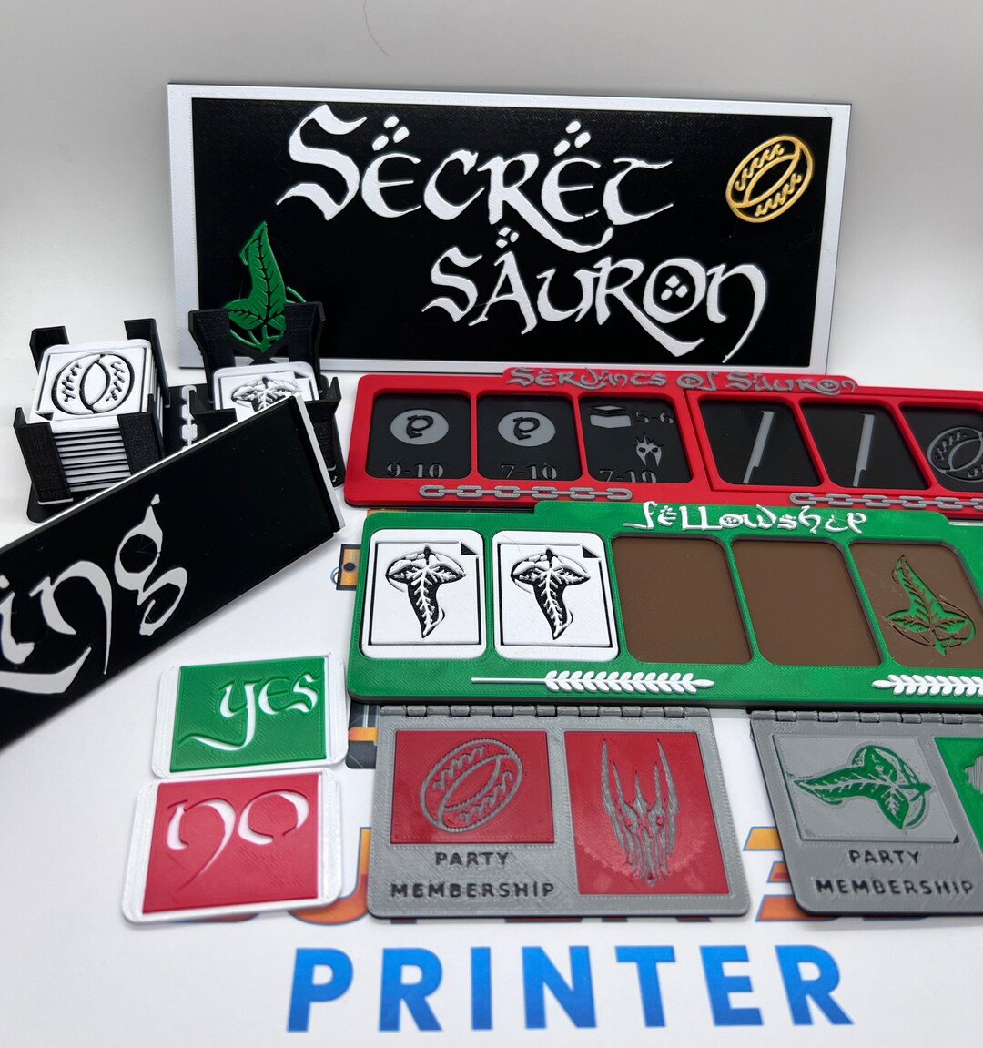 Secret Sauron Secret Hitler 3D Printed In-color Mystery Games Murder ...