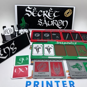 Secret Sauron Secret Hitler 3D Printed In-color Mystery Games Murder ...